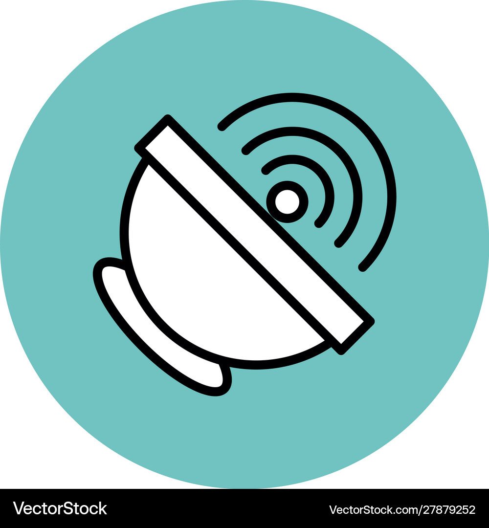 Digital antenna icon block design Royalty Free Vector Image