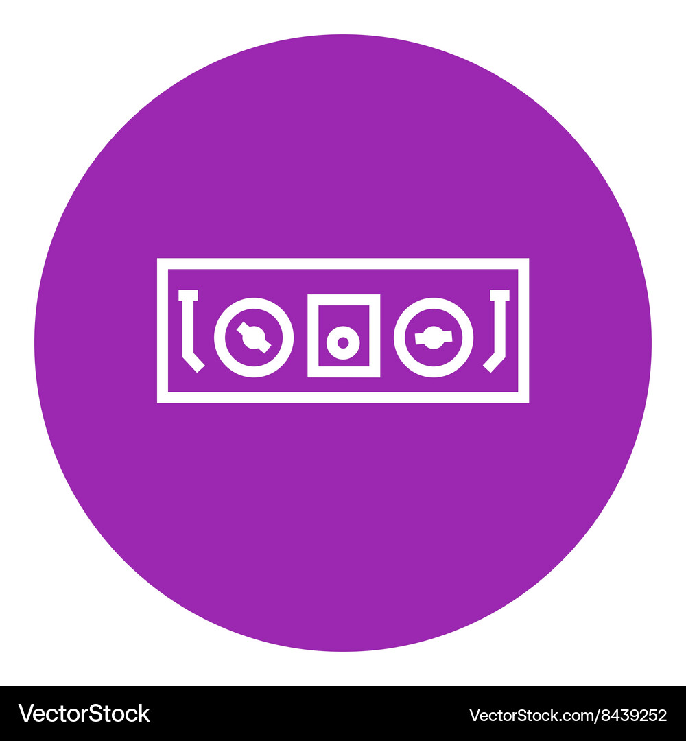 Dj console line icon Royalty Free Vector Image