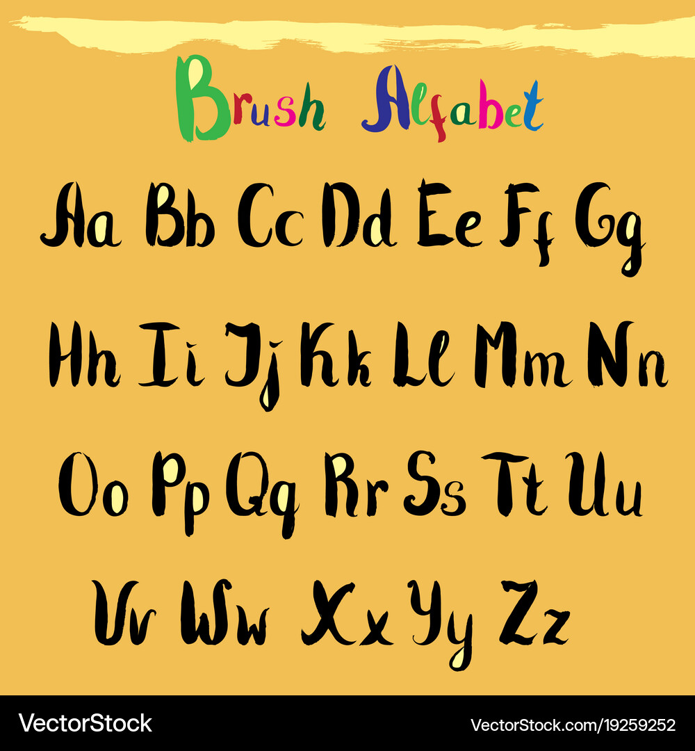 Handgezeichnete Schriftart handschriftlich Alphabet Buchstaben