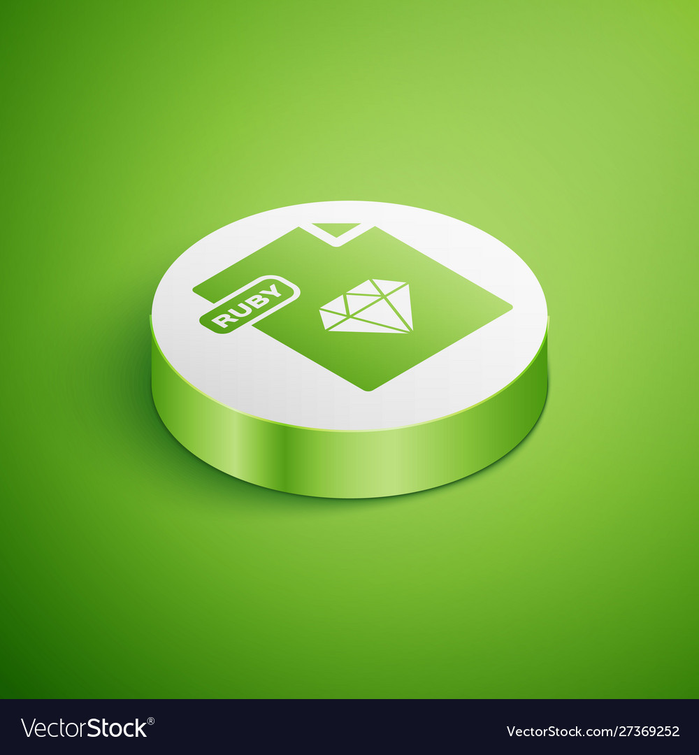 Isometric ruby file document download ruby button Vector Image Isometric ruby file document download ruby button Vector Image