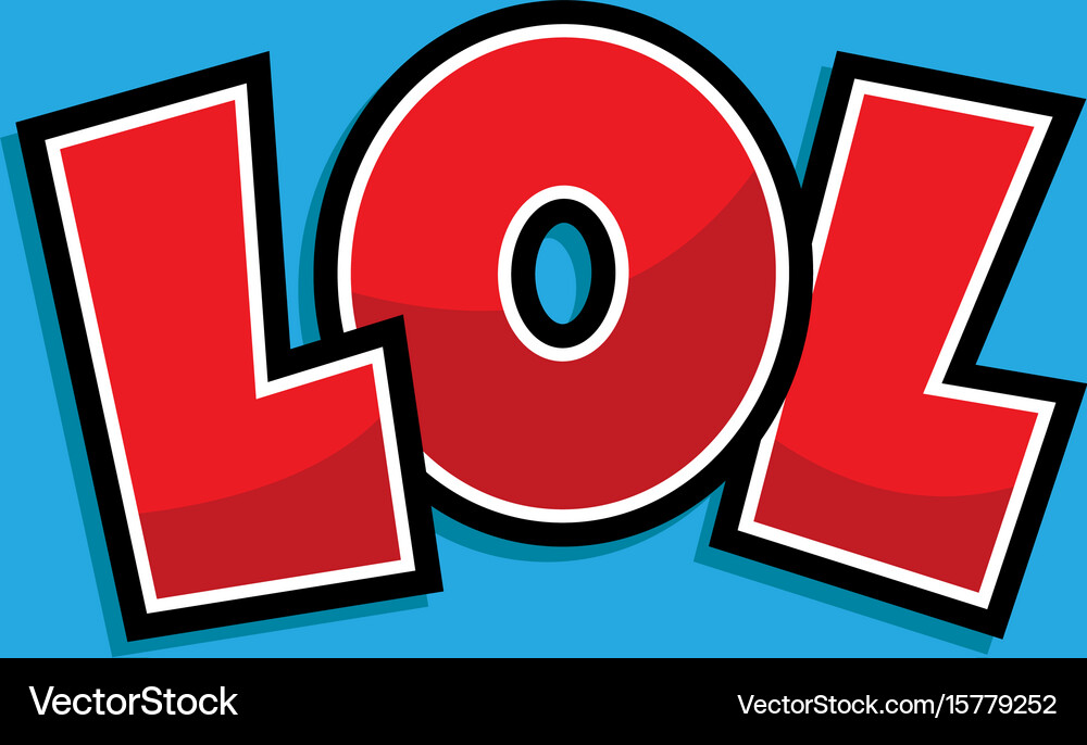 Lol cartoon lettering Royalty Free Vector Image