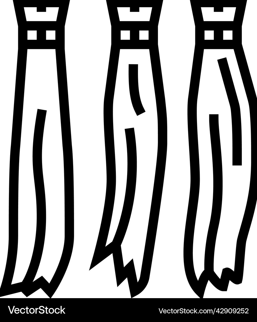 Natural hair line icon Royalty Free Vector Image