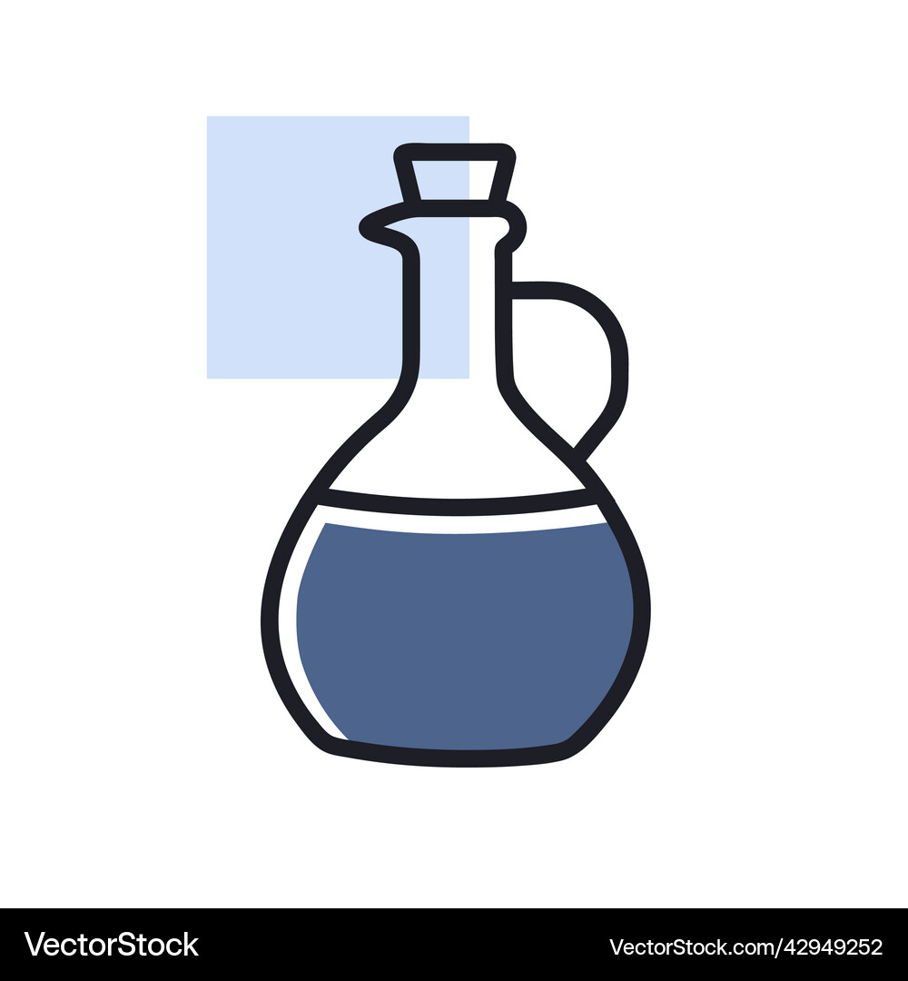 Olive oil glass jug pitcher icon Royalty Free Vector Image