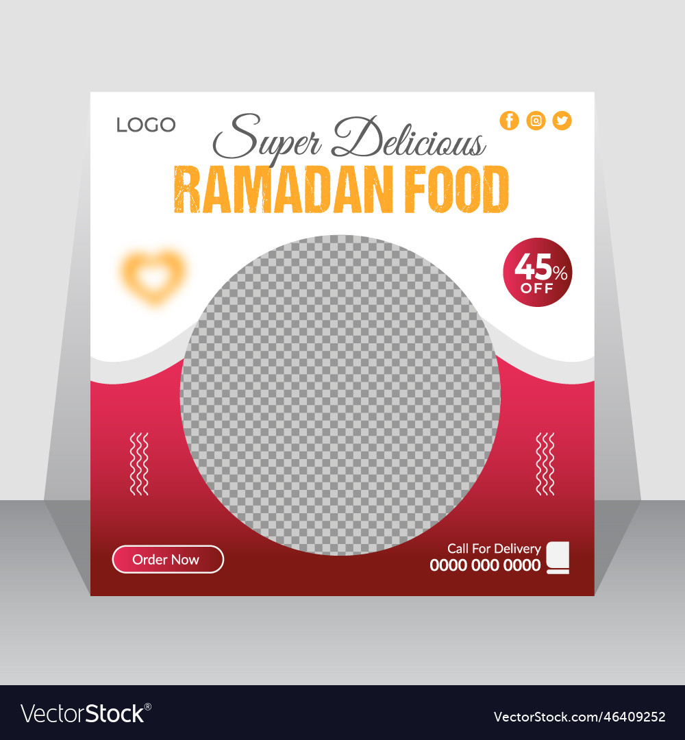 Ramadan delicious food design template Royalty Free Vector