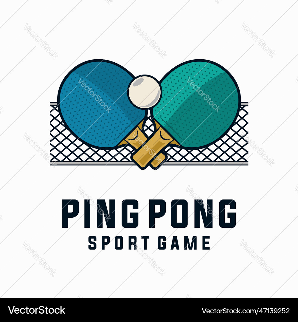 Table tennis sport template Royalty Free Vector Image