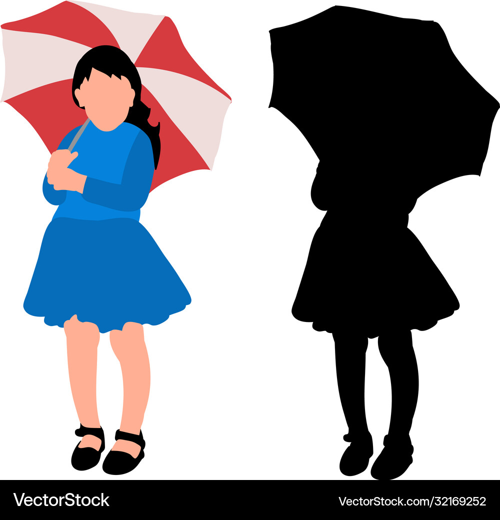 White background faceless child girl Royalty Free Vector