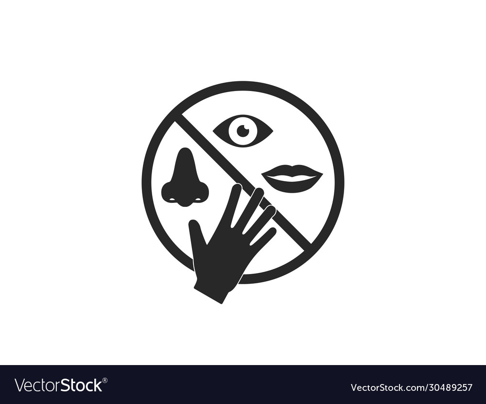 Avoid touching your face Royalty Free Vector Image