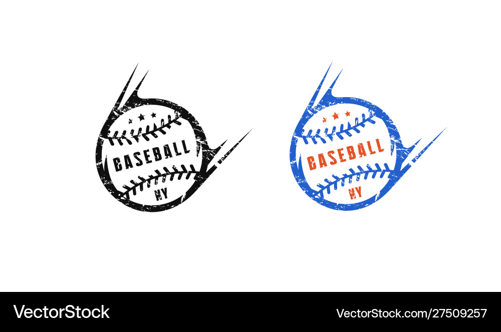 Baseball ball emblem for t-shirt Royalty Free Vector Image