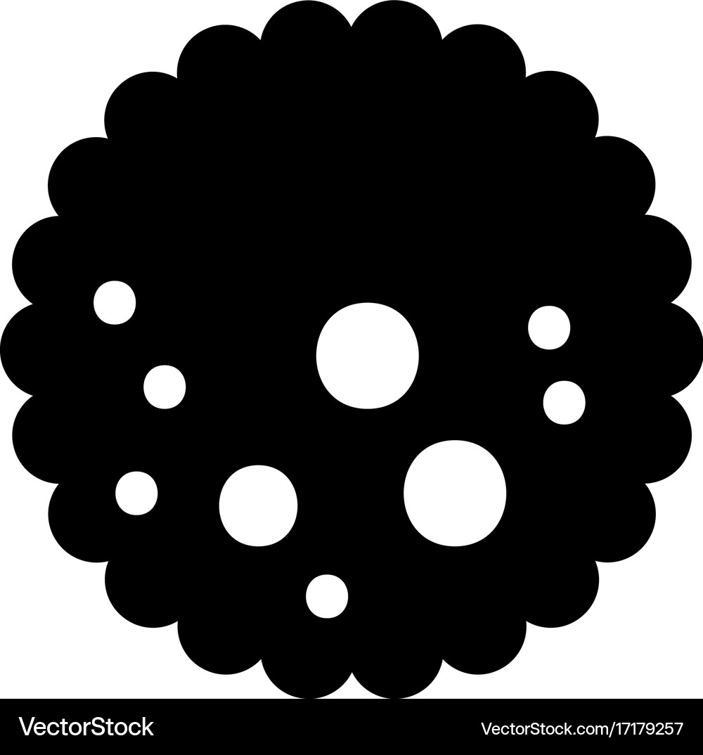 Chocolate chip cookie dessert eating icon Vector Image
