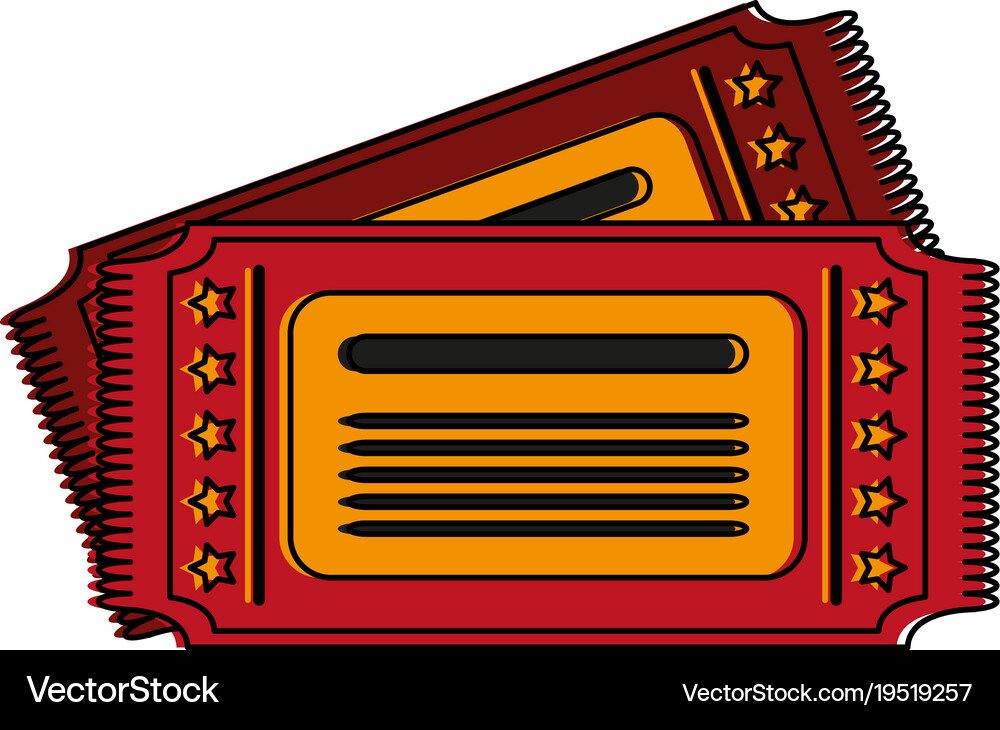 Cinema tickets symbol Royalty Free Vector Image