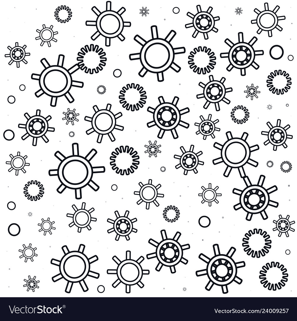 Gears machine pattern background Royalty Free Vector Image