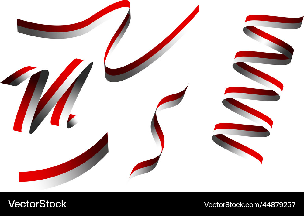 Indonesian flag bendera banner ribbon Royalty Free Vector