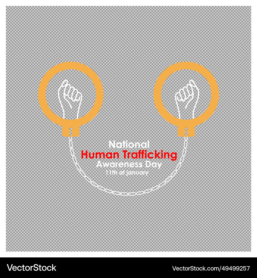 National human trafficking awareness day template Vector Image