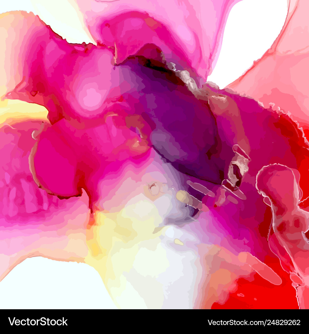 Abstract ink background with watercolor art Vector Image