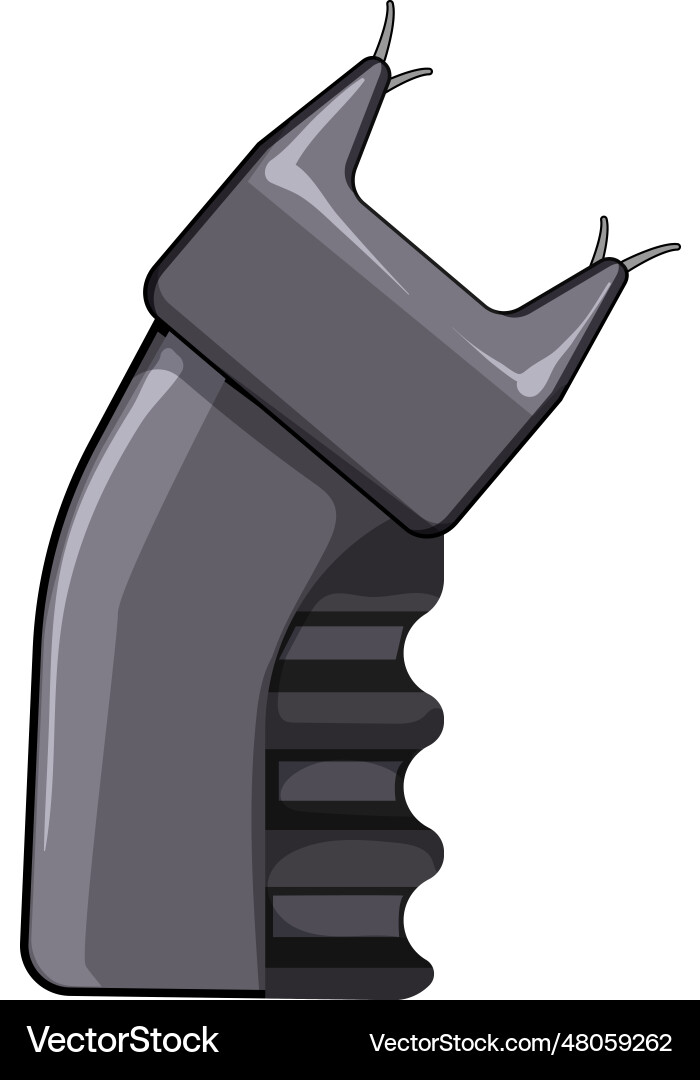Army taser gun cartoon Royalty Free Vector Image