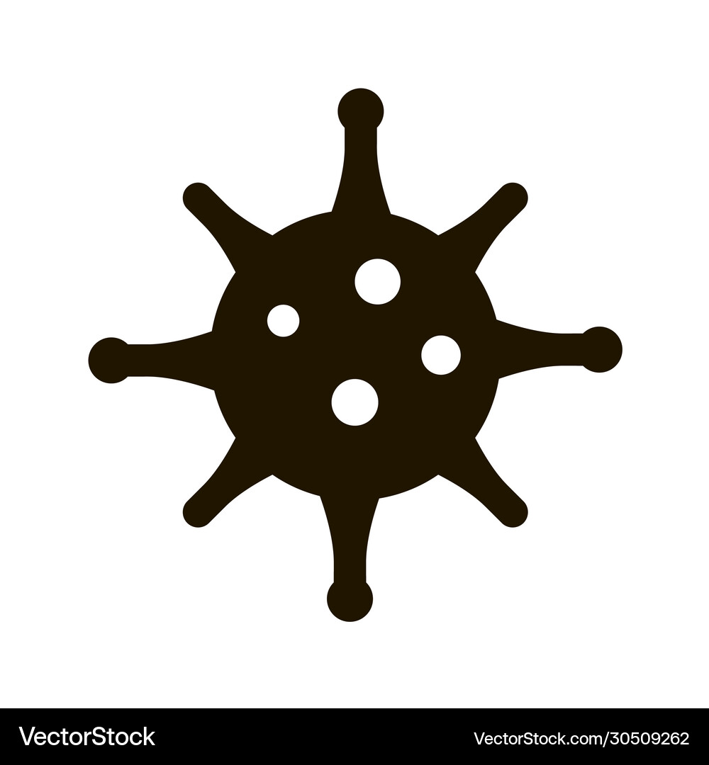 Bacterium corona virus icon in trendy flat style Vector Image