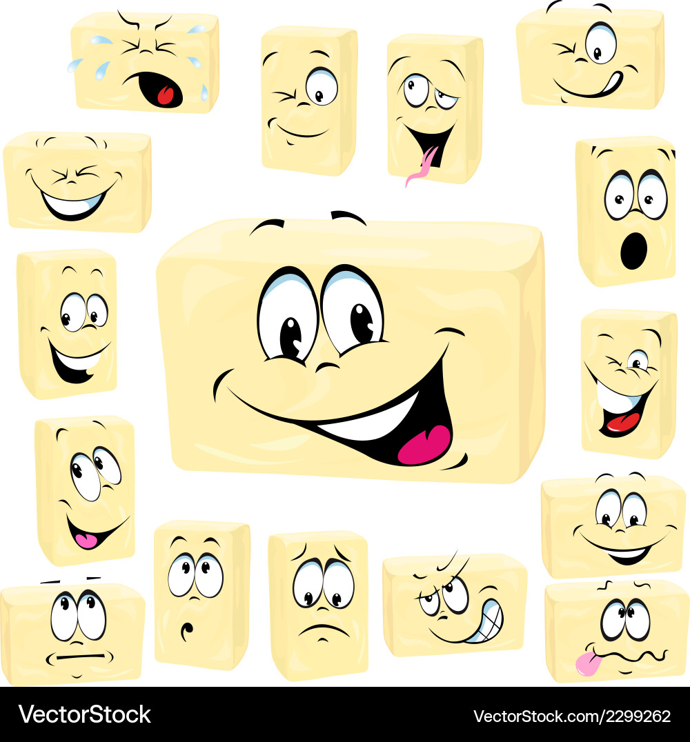 Butter cartoon cartoon Royalty Free Vector Image