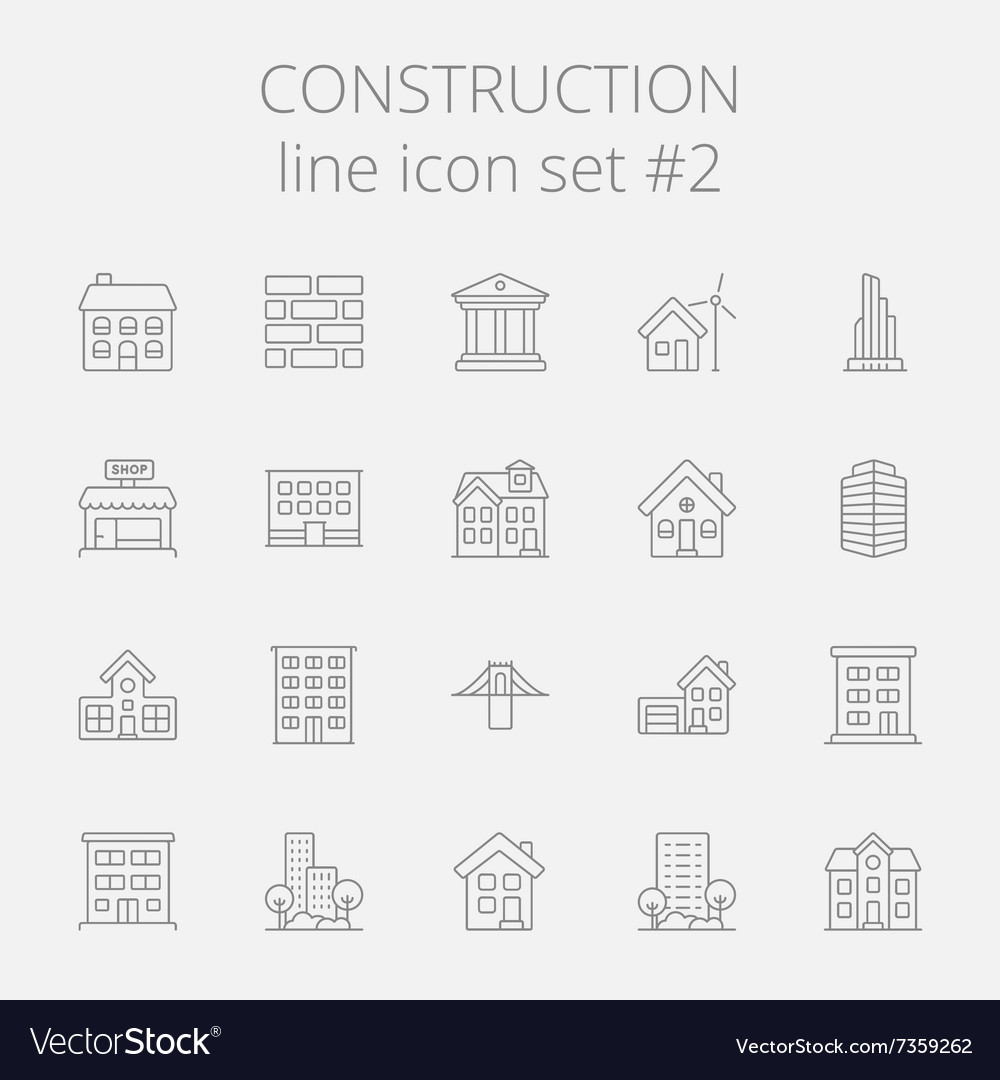Construction icon set Royalty Free Vector Image