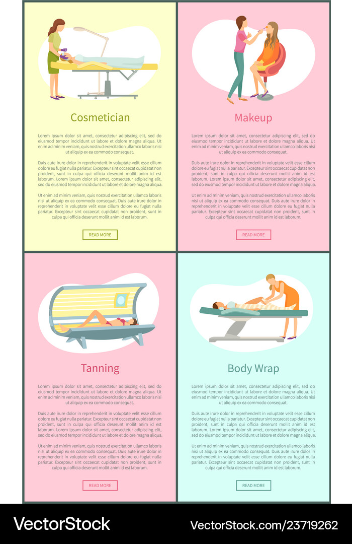 Cosmetician and clients face treatment Royalty Free Vector