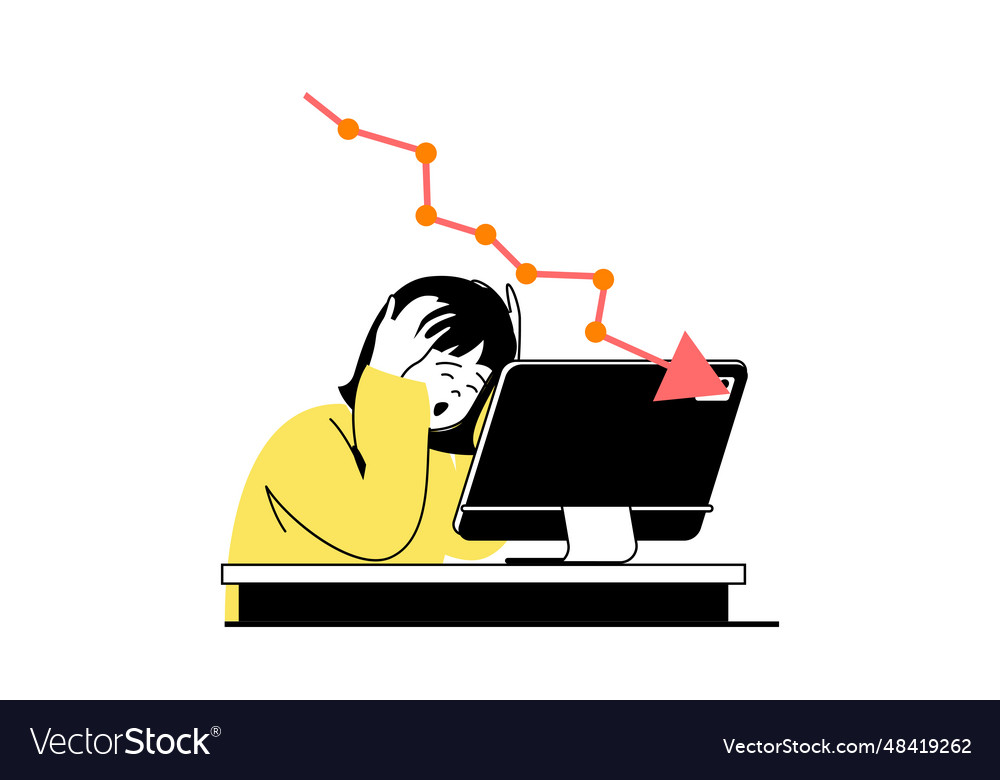 Crisis management concept with people scene Vector Image Crisis management concept with people scene Vector Image