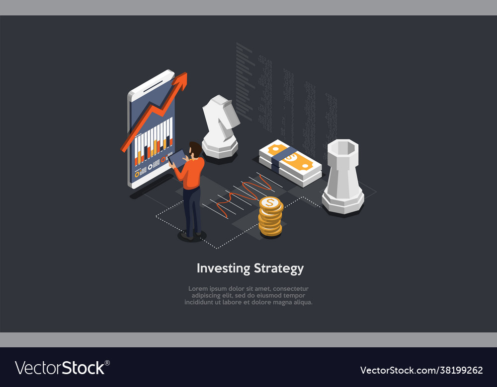 Finance investing business plan strategy concept Vector Image