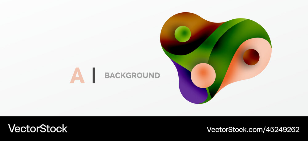 Flowing geometric shapes minimalist abstract Vector Image