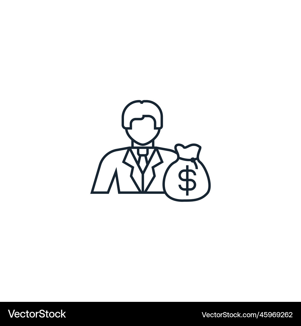 Investor creative icon from entrepreneurship Vector Image