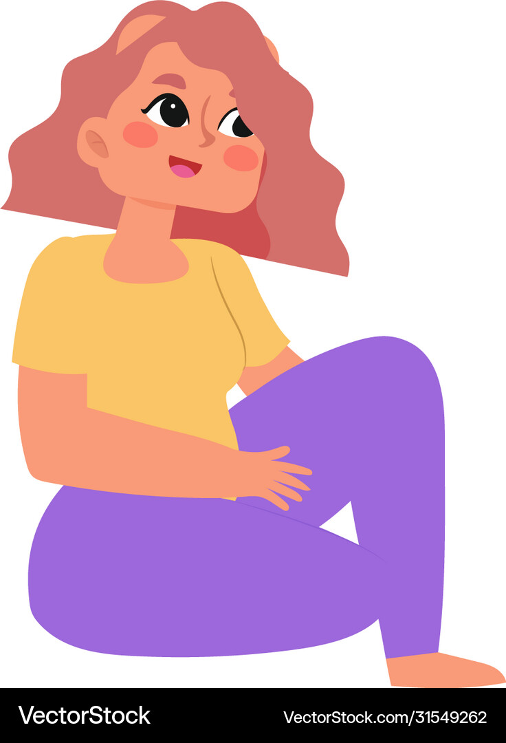 Isolated relaxed woman Royalty Free Vector Image