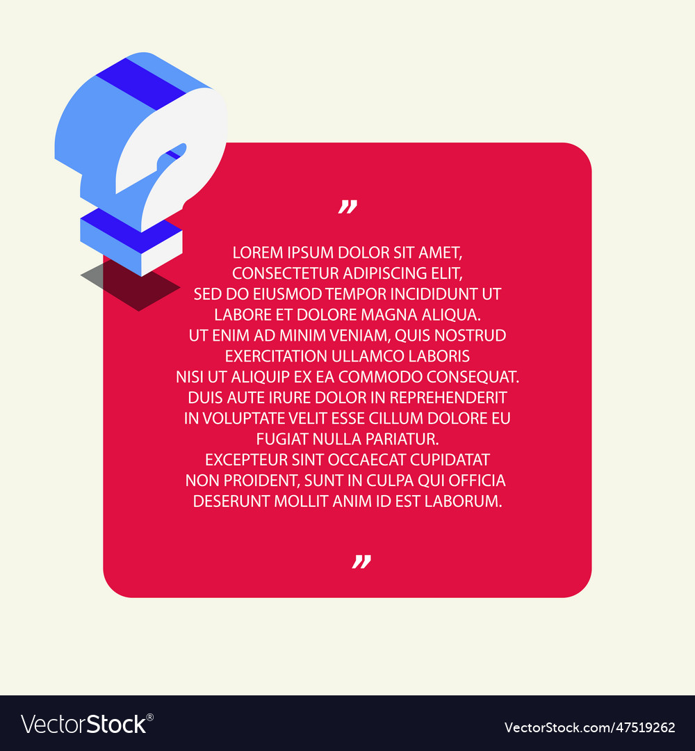 Question concept template Royalty Free Vector Image