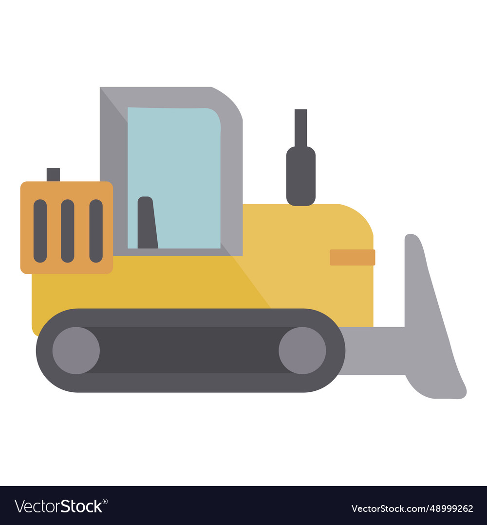 Simple loader machine semi flat Royalty Free Vector Image