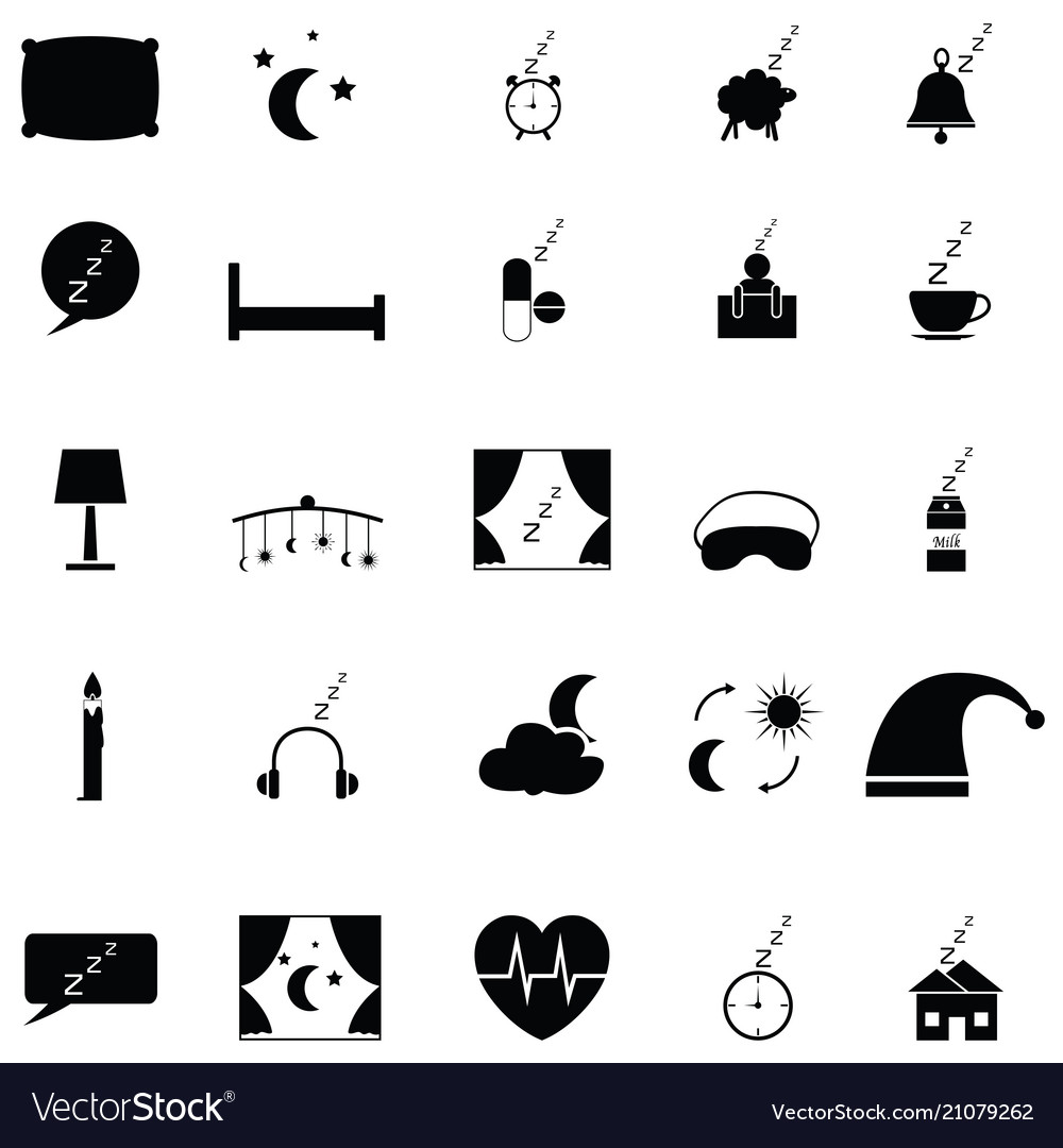 Sleeping icon set Royalty Free Vector Image - VectorStock