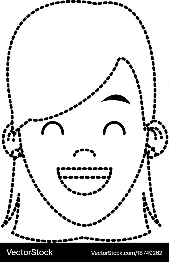Woman smiling cartoon Royalty Free Vector Image