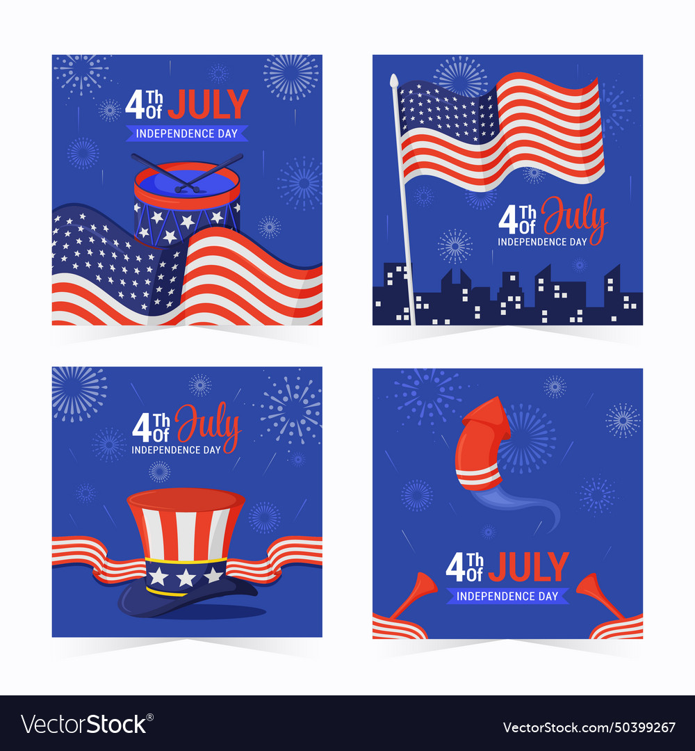 American independence day 4th of july social Vector Image