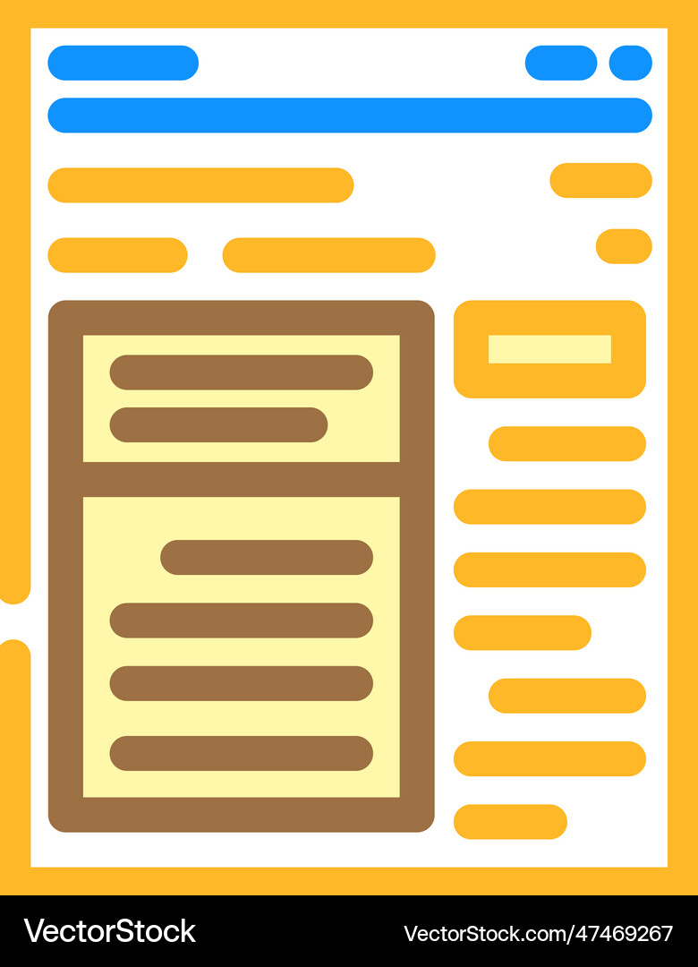 Article news media color icon Royalty Free Vector Image