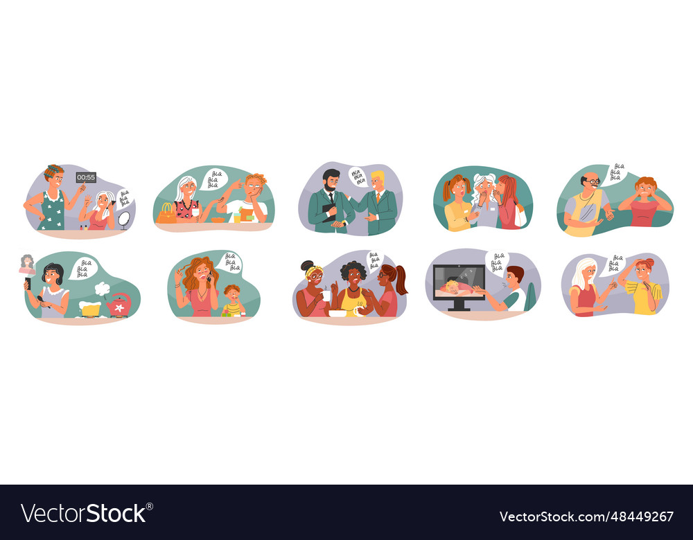 Bla meme set Royalty Free Vector Image - VectorStock