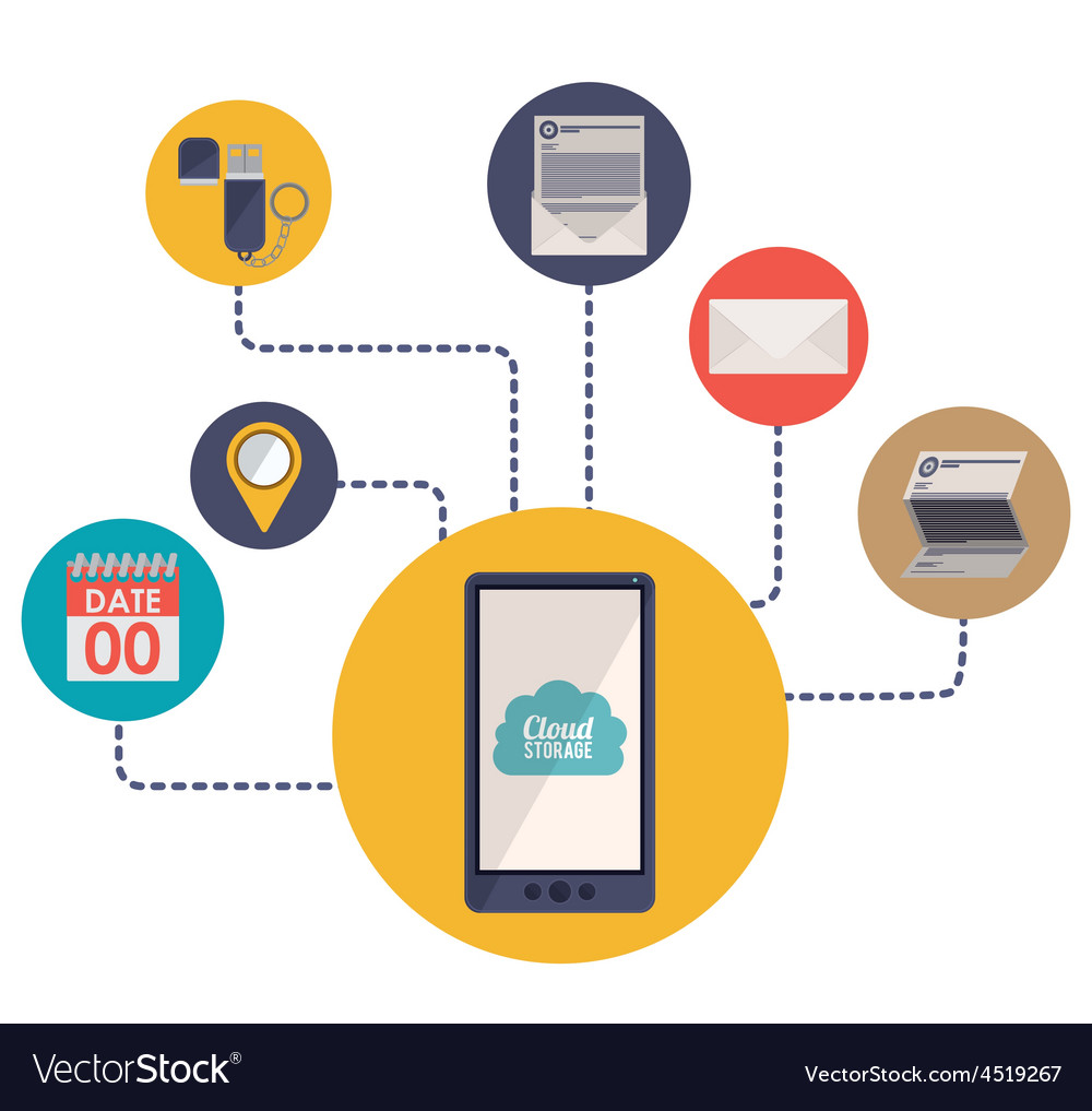 Cloud storage design Royalty Free Vector Image