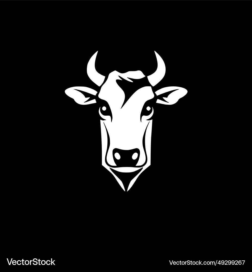 Cow - minimalist and simple silhouette Royalty Free Vector