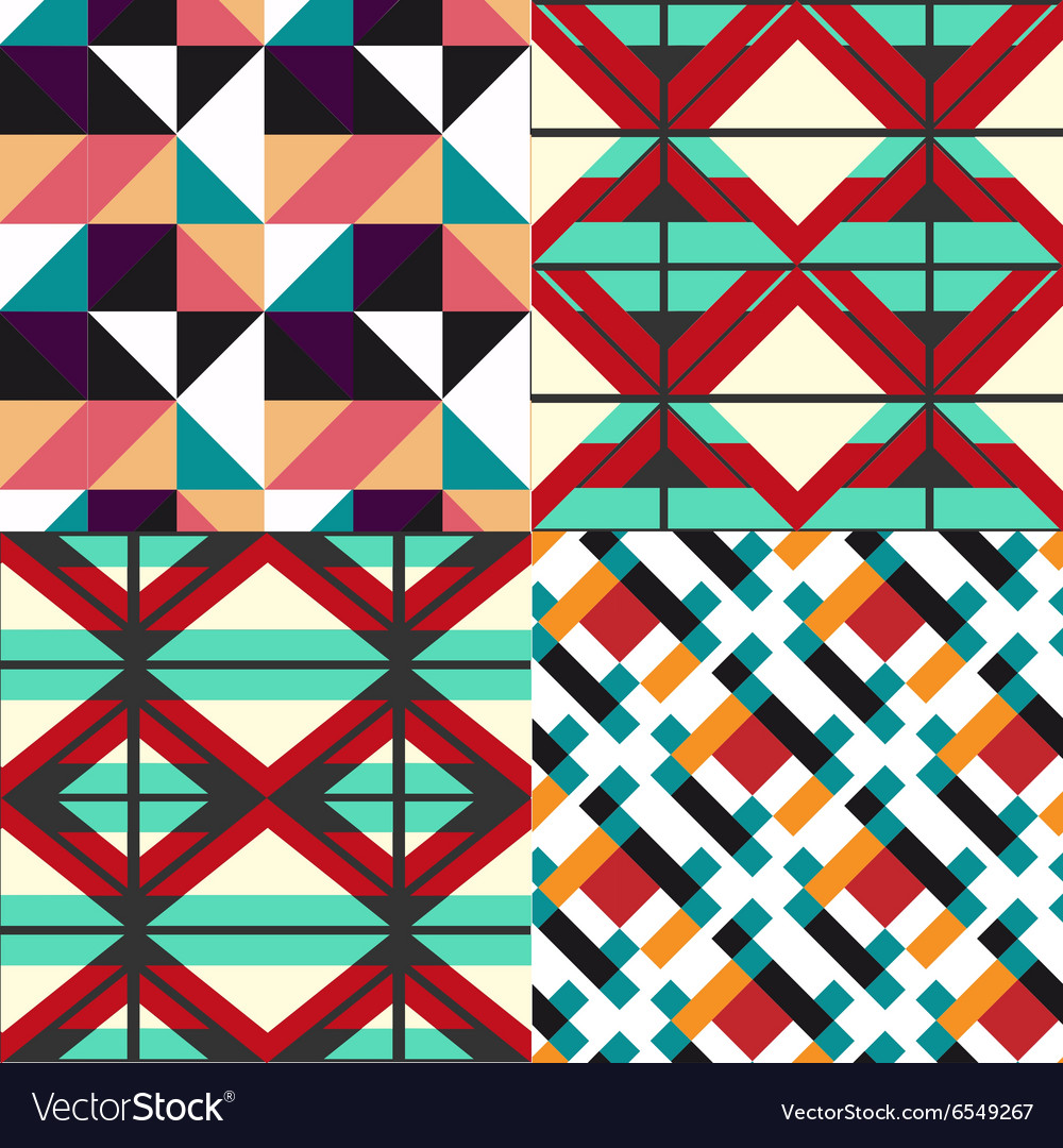 Geometric pattern set Royalty Free Vector Image