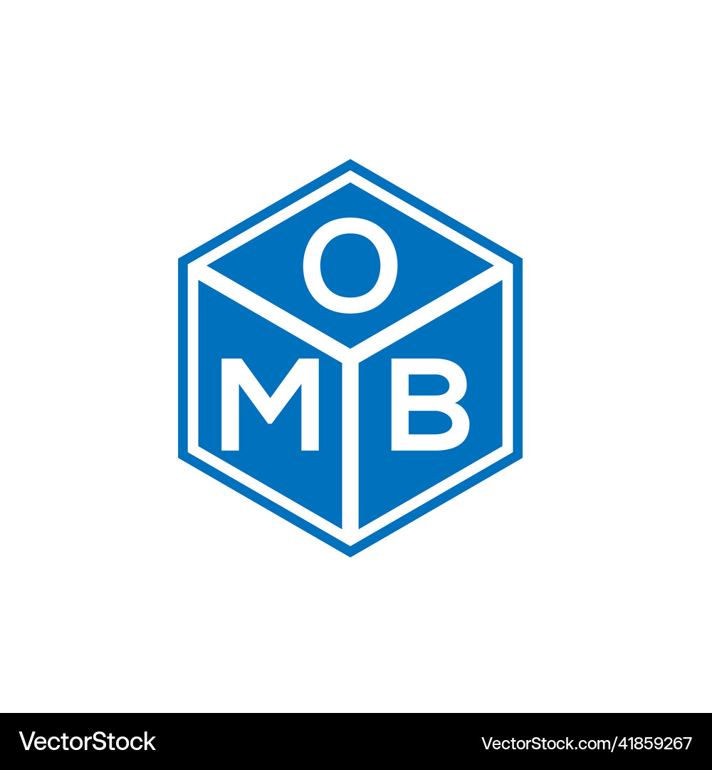 Omb letter logo design on black background Vector Image