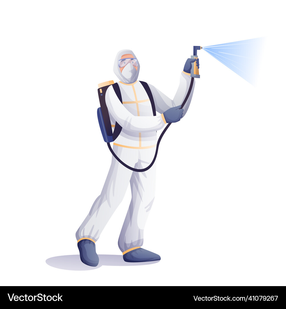 Professional disinfecting or desinsecting room Vector Image