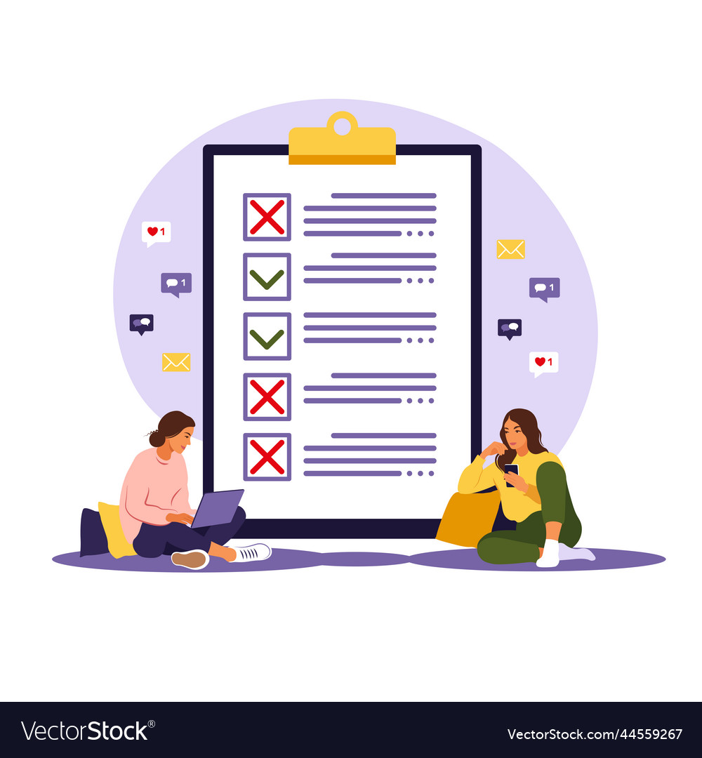 Survey of customer satisfaction piece of paper Vector Image