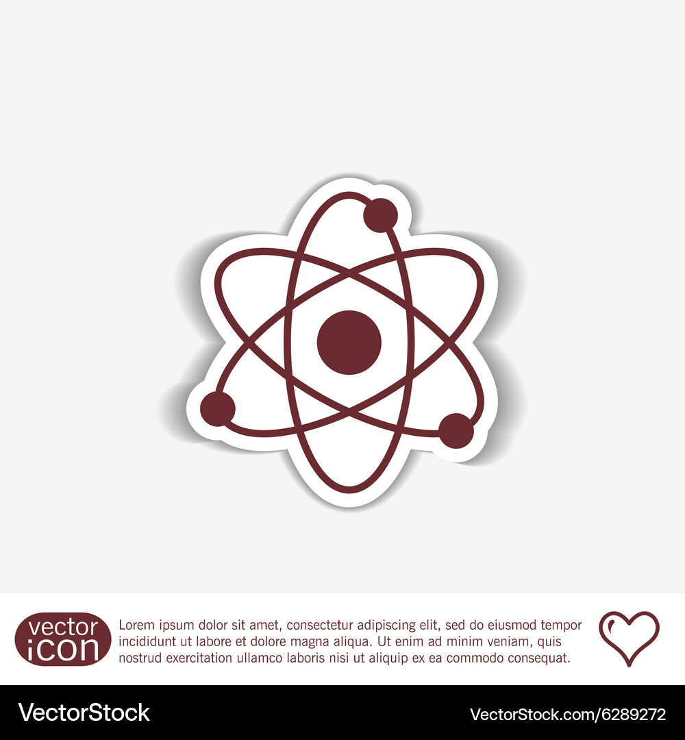 Atom molecule symbol icon of physics or chemistry Vector Image