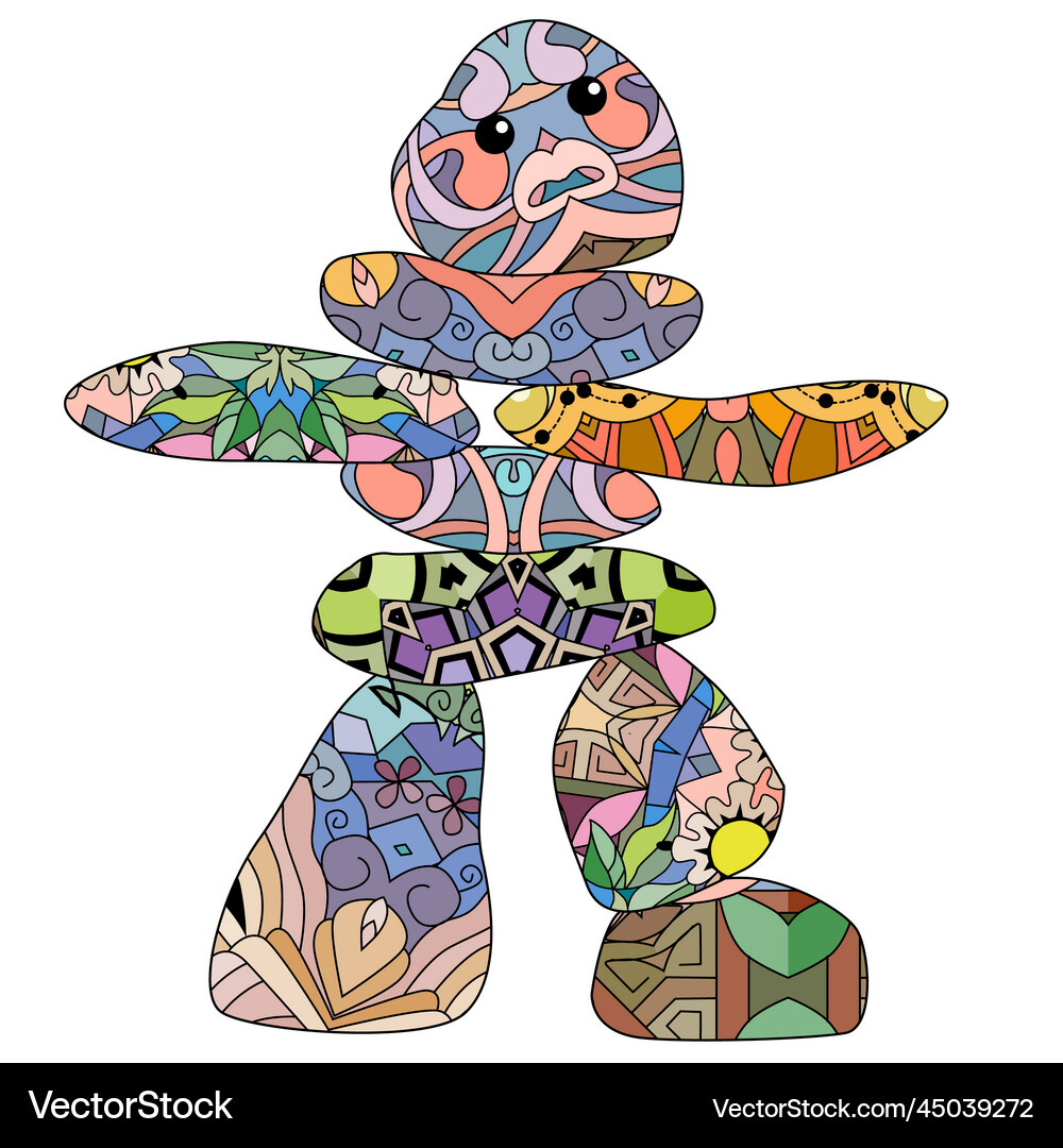 Balance made of colored stones Royalty Free Vector Image