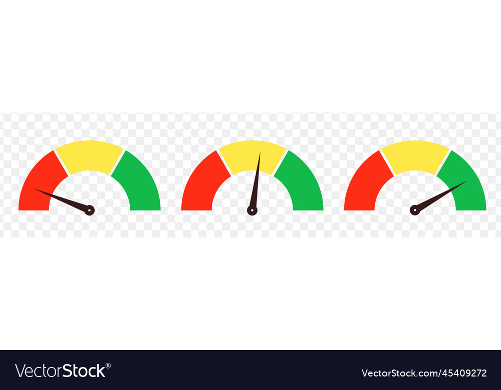 Colored speedometer or scale level speed Vector Image