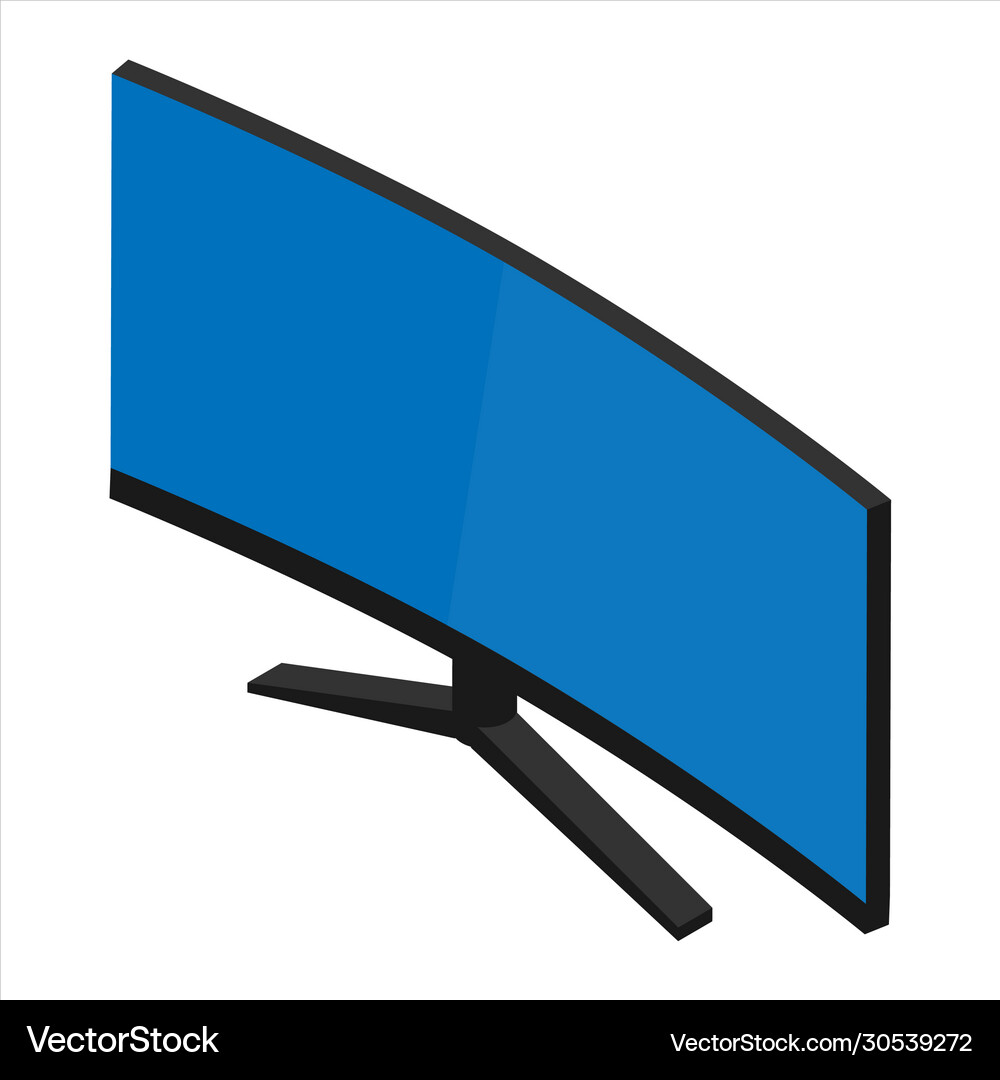 Computer monitor screen isolated on white Vector Image