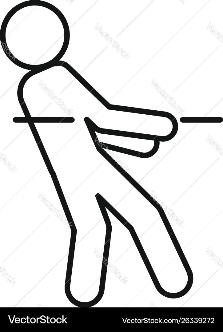 Man tug war icon outline style Royalty Free Vector Image