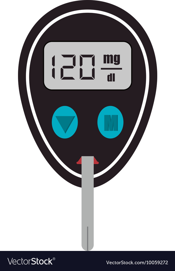 Single glucometer icon Royalty Free Vector Image