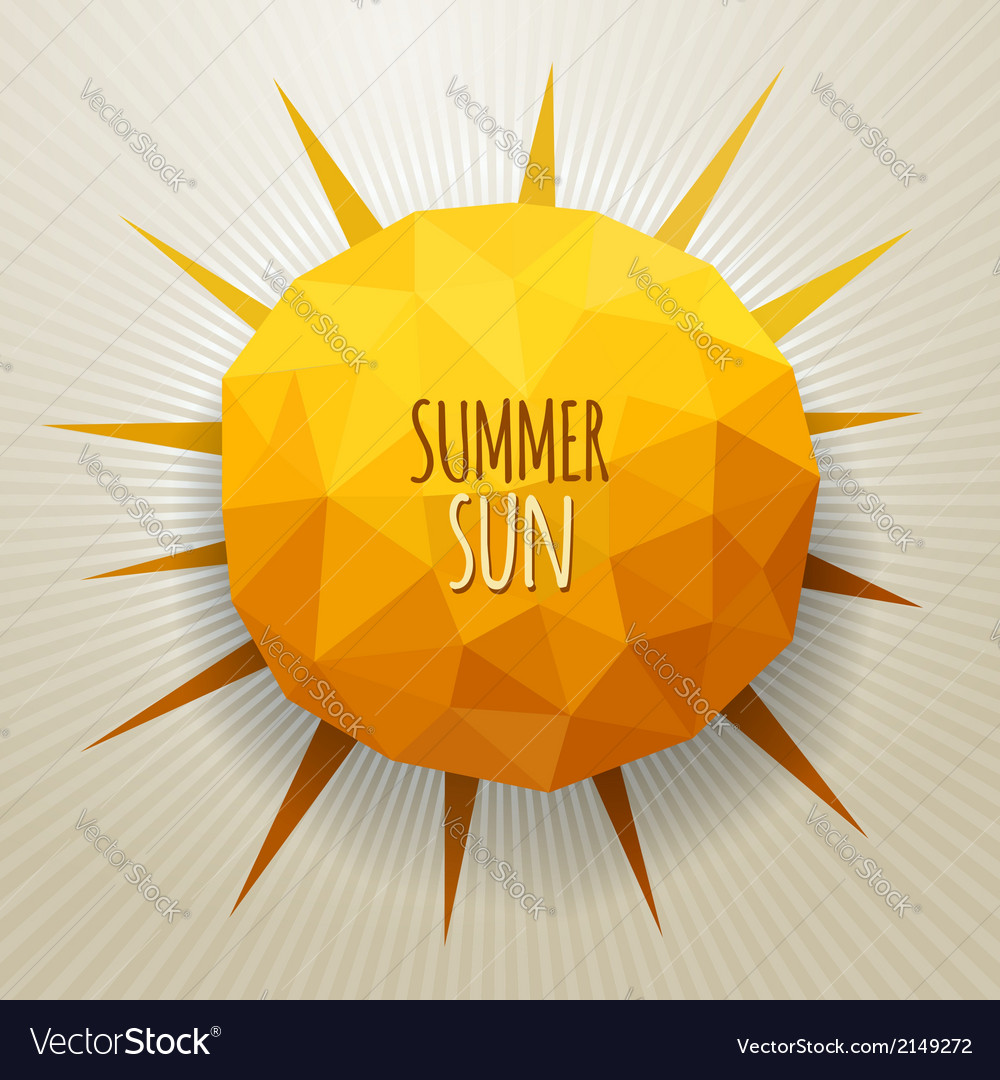 Triangle summer sun Royalty Free Vector Image - VectorStock
