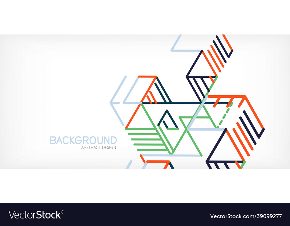 Abstract background color lines on white Vector Image