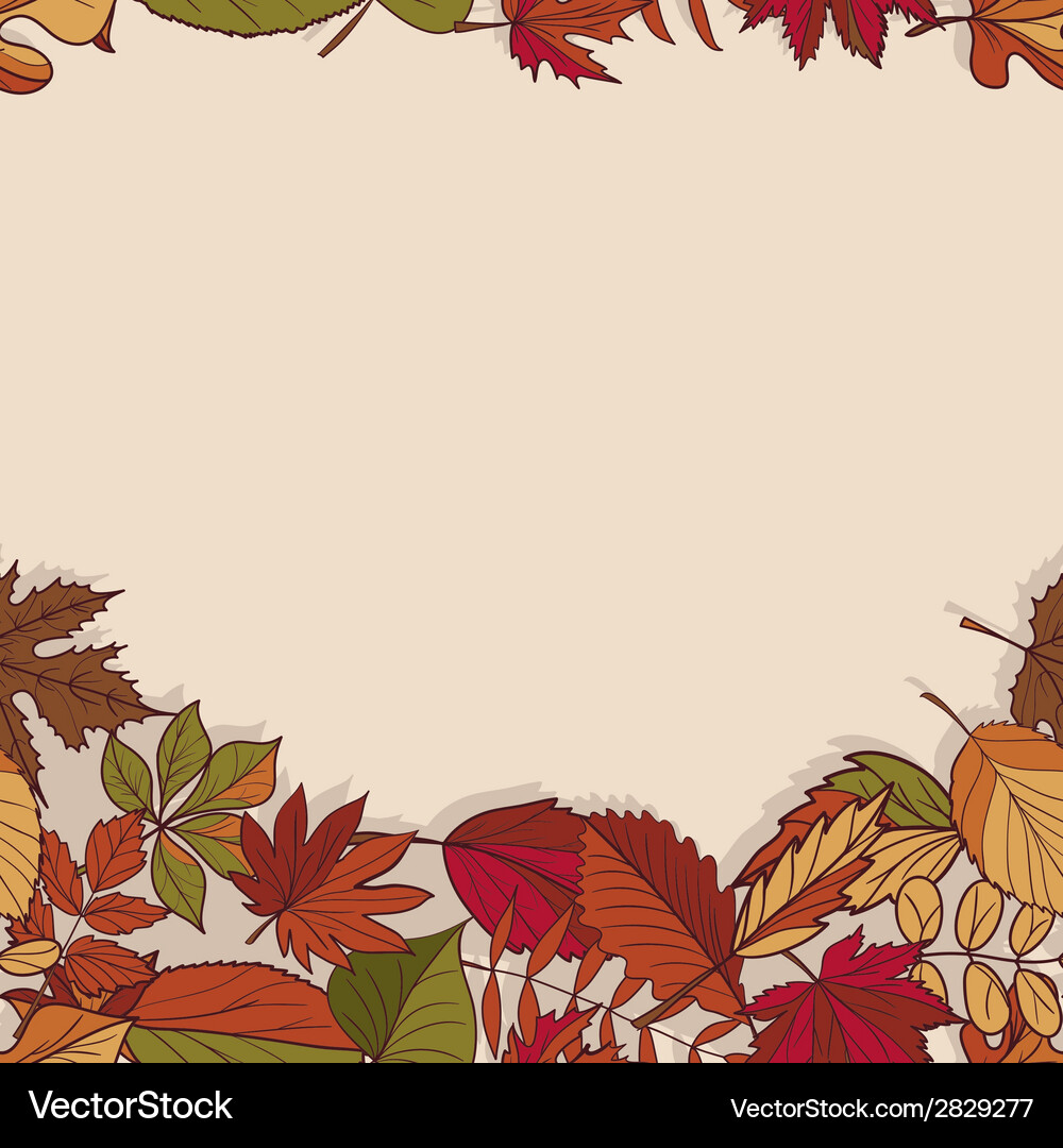 Autumn pattern of leaves red yellow Royalty Free Vector